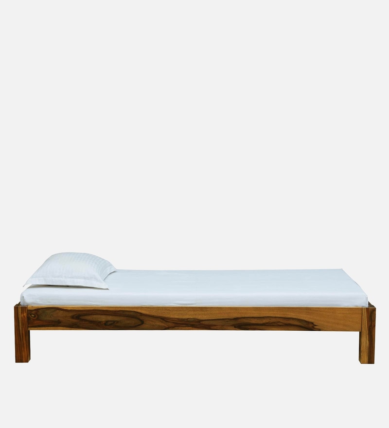 Savannah Solid Wood Single Bed In Rustic Teak Finish – The Wooden Classics
