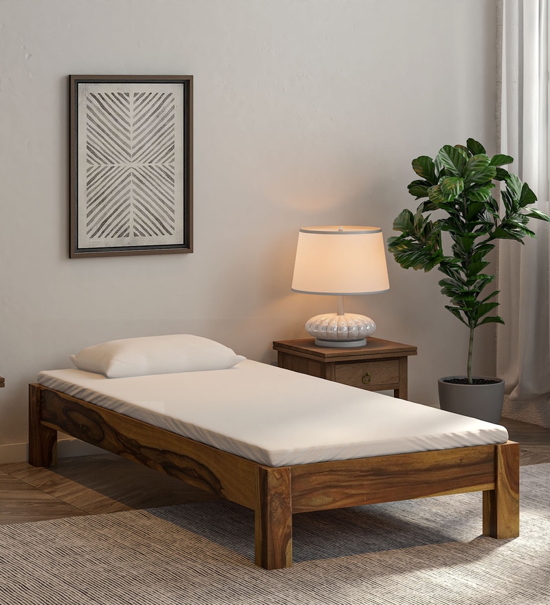 Savannah Solid Wood Single Bed In Rustic Teak Finish – The Wooden Classics